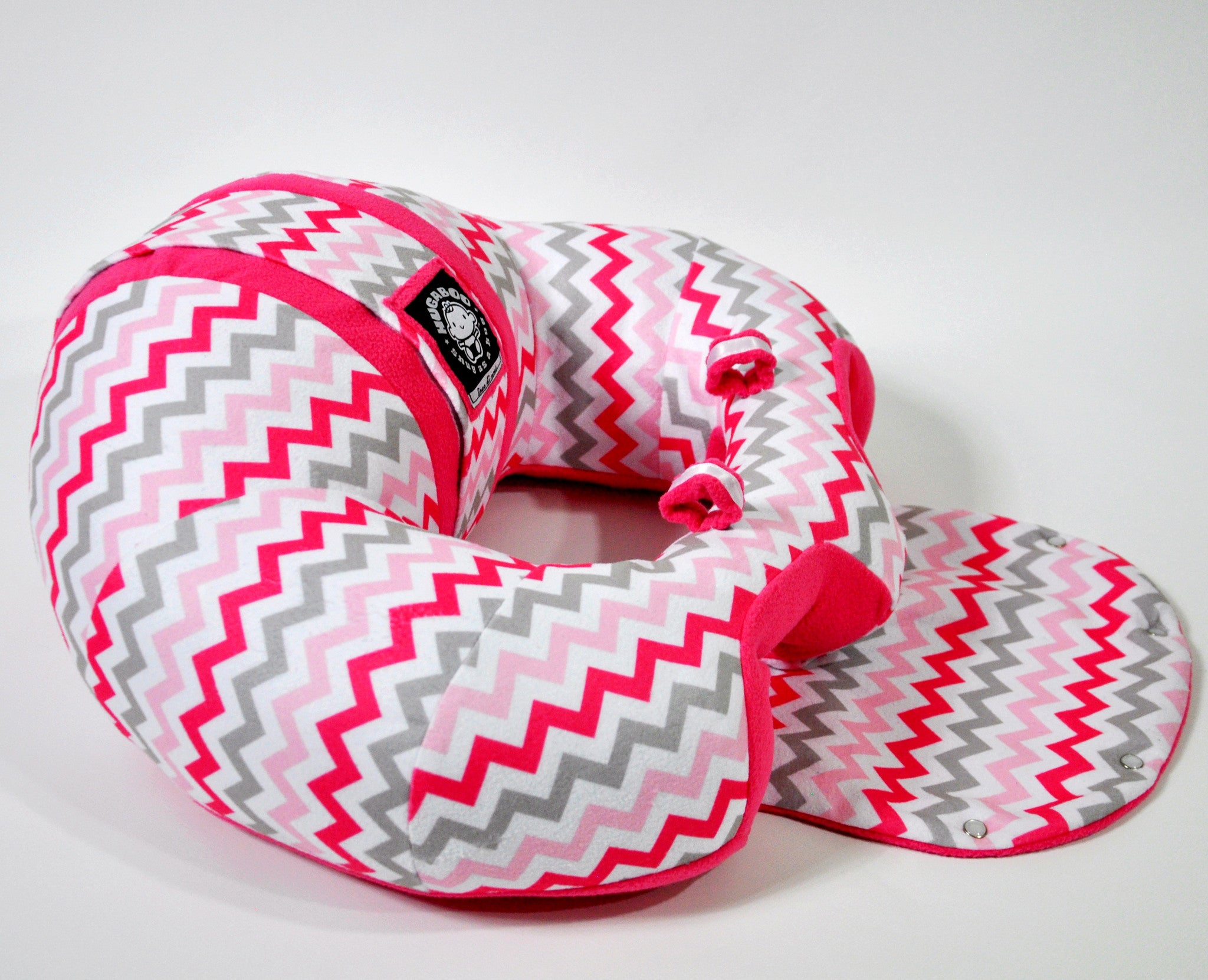 Infant Sitting Chair - Pink Chevron – Hugaboo