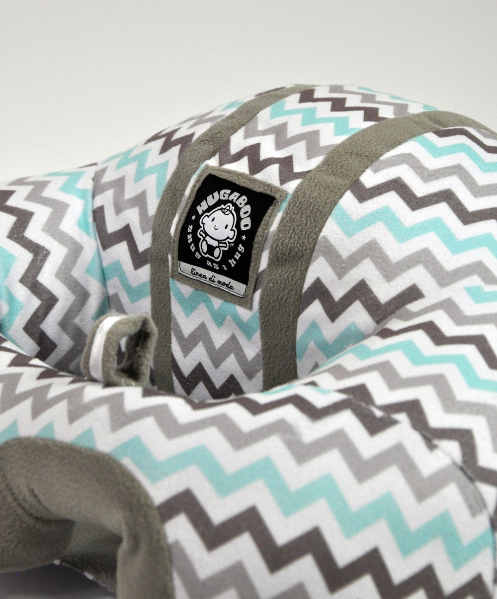 Infant Sitting Chair - Blue Chevron – Hugaboo